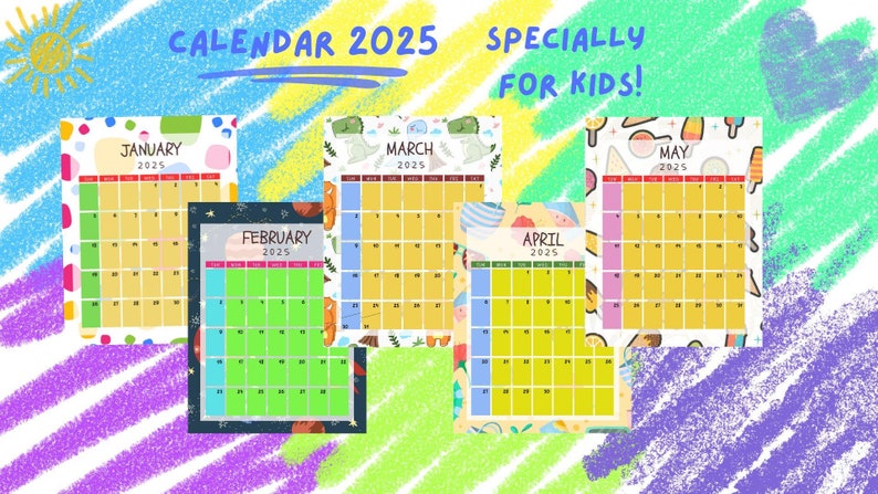 2025 Calendar for Kids: A Playful and Practical Monthly Planner Ready ...