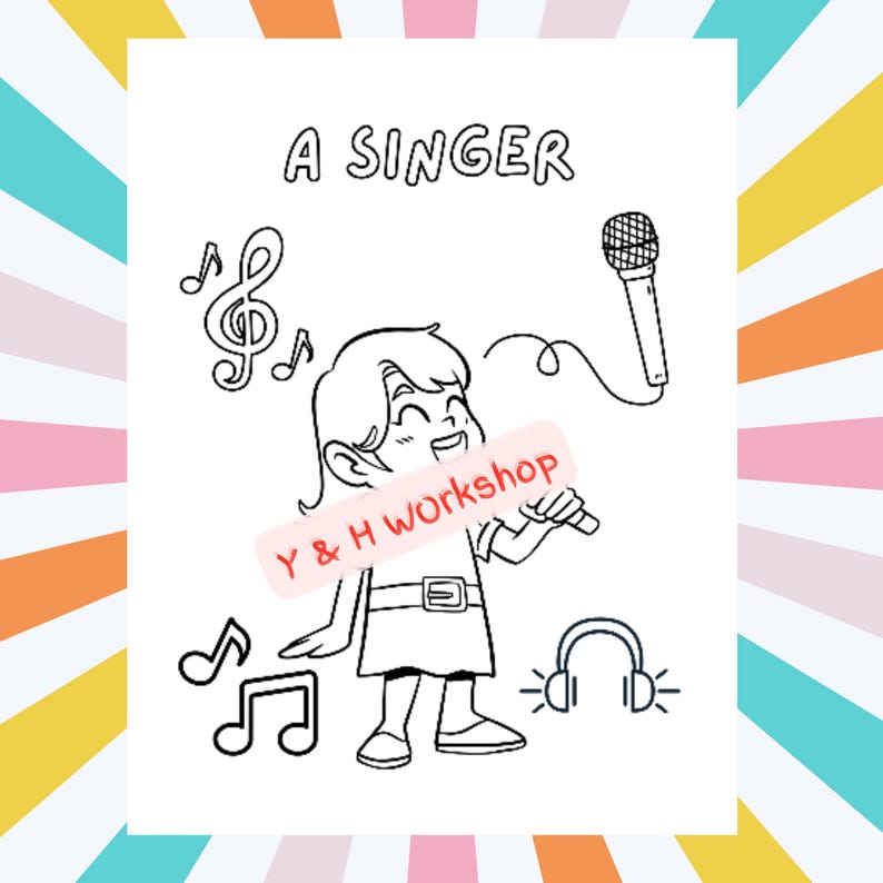 Professions Coloring Pages for Kids: Career Exploration (PDF Digital ...