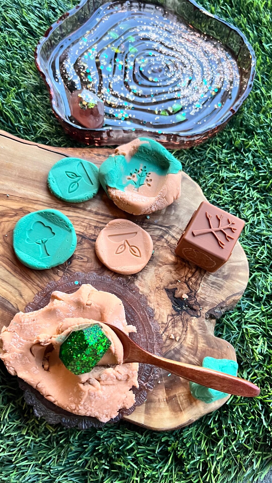 Earth Day Tree Stamper, Playdough Stamp Montessori Sensory Play Dough ...