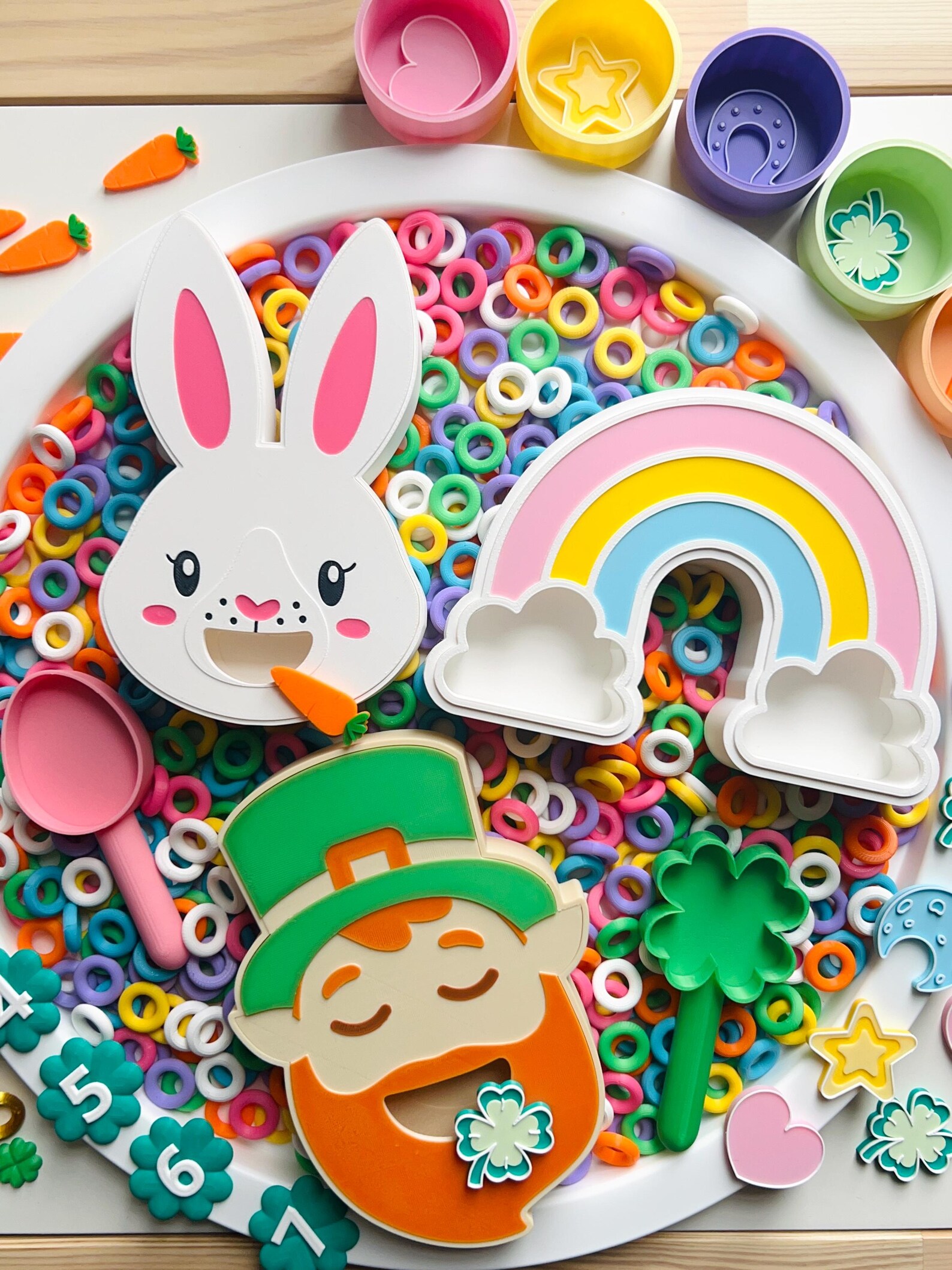 Spring Sensory Play Bin, Trays, Bunny, St. Patrick’s, Alphabet and ...