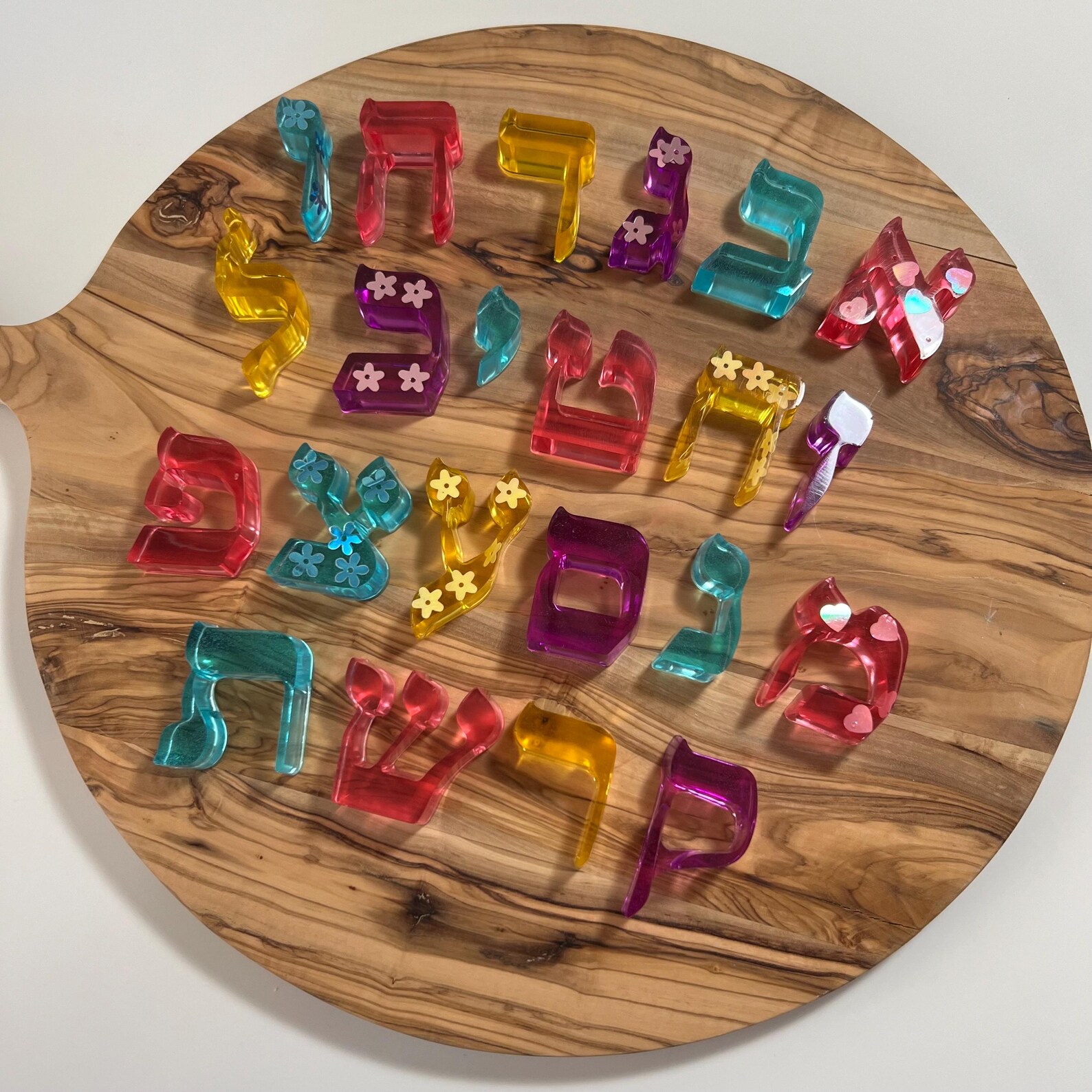 Alef Bet Letters Hebrew Resin Letters Sensory Alphabet Resin Letters ...