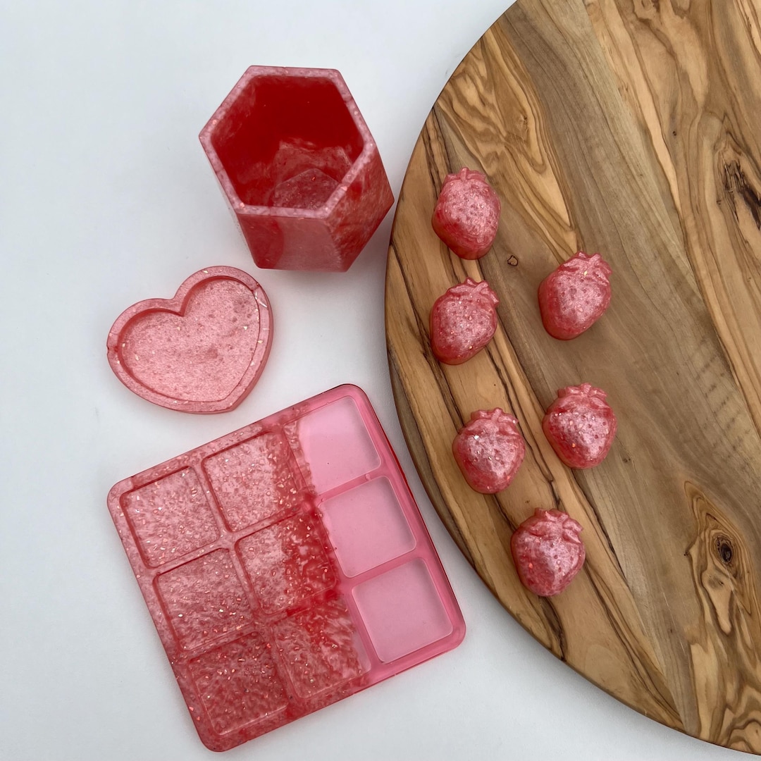 Pink Strawberries Sensory Play Set Sensory Bin Kit Resin Valentines ...
