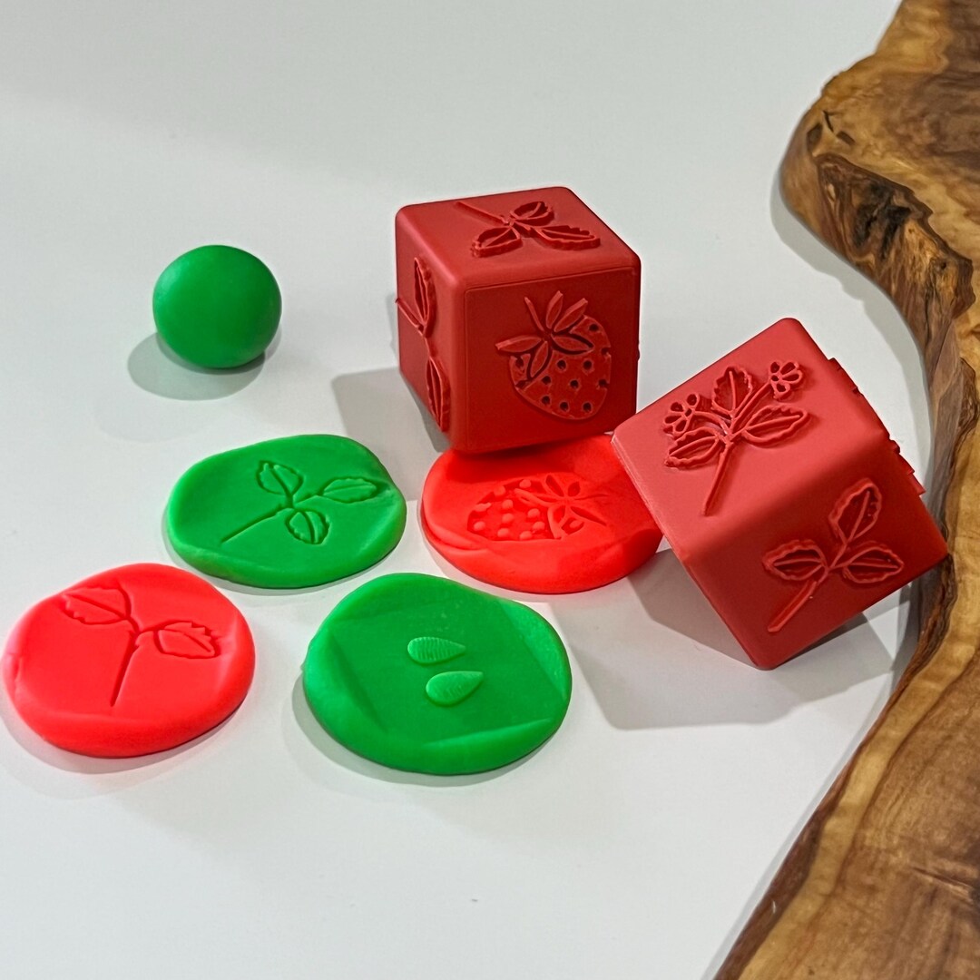Strawberry Play Dough Cube, Strawberry Tart Play Kit, Eco Friendly ...