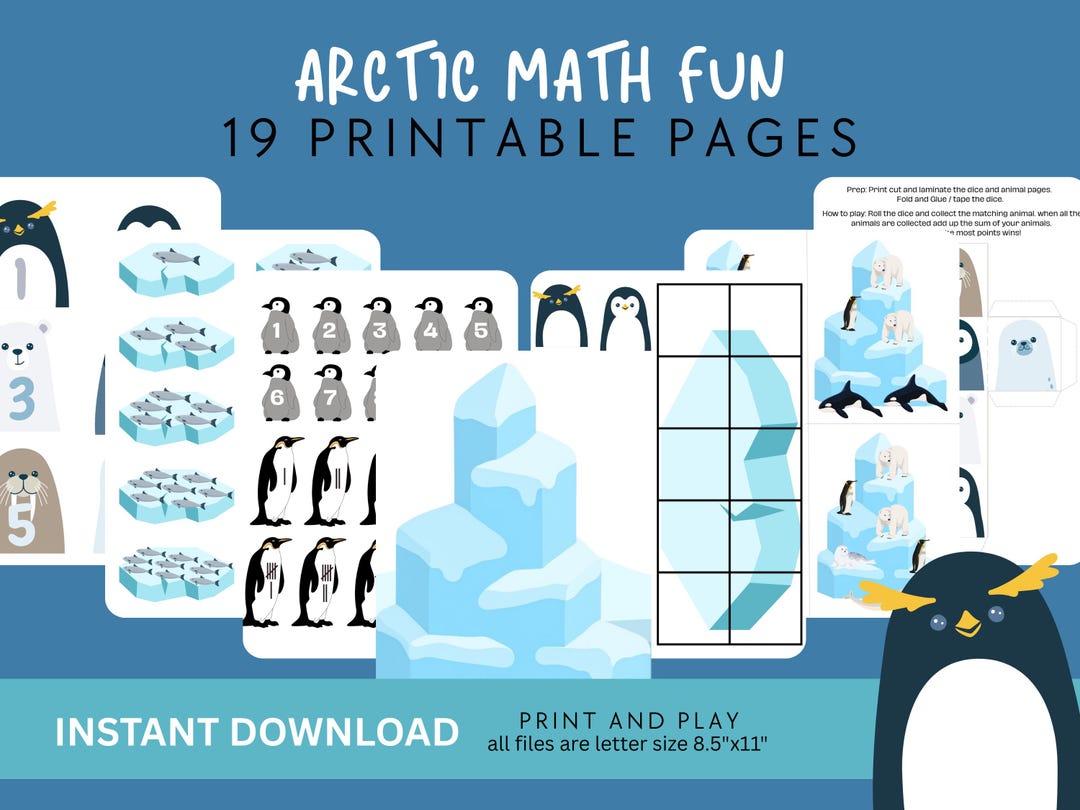 ARCTIC Math Activity Printable Pack - Etsy