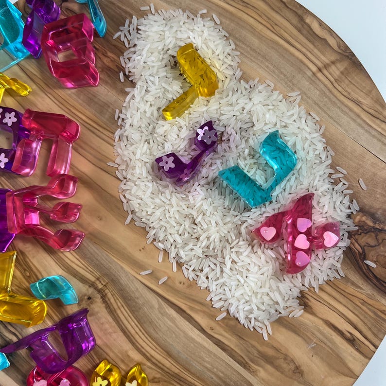 Alef Bet Letters Hebrew Resin Letters Sensory Alphabet Resin Letters ...