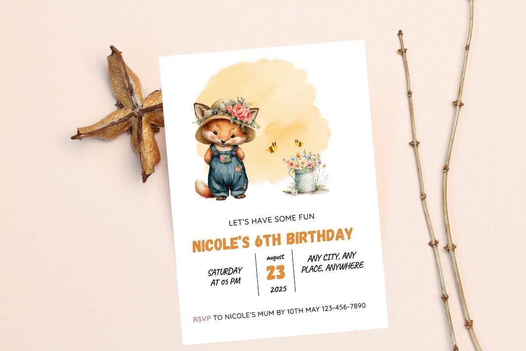 Foxy Wishes – A Cute Fox Card for Life’s Sweetest Moments - Etsy