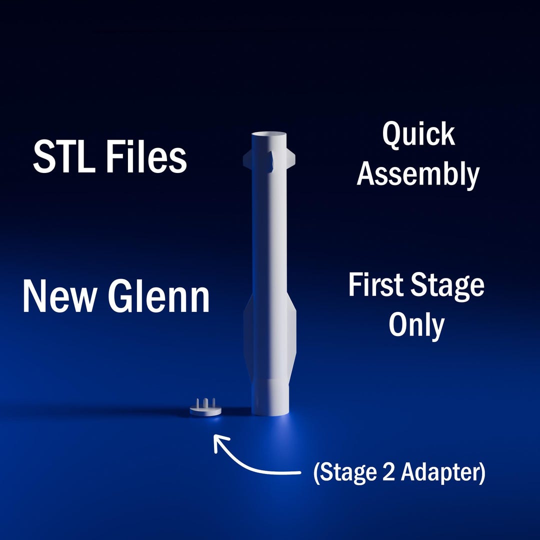 New Glenn 1:100 STL Files First Stage ONLY - Etsy
