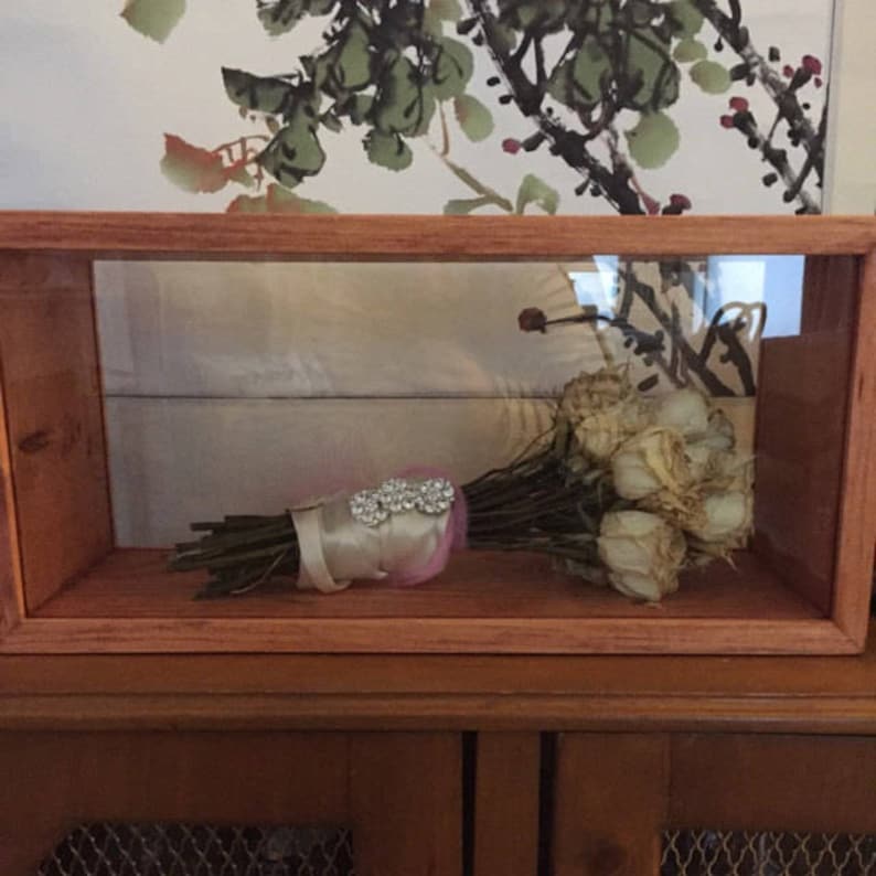 Standing Shadow Box Rustic Display Case Keepsake Box - Etsy