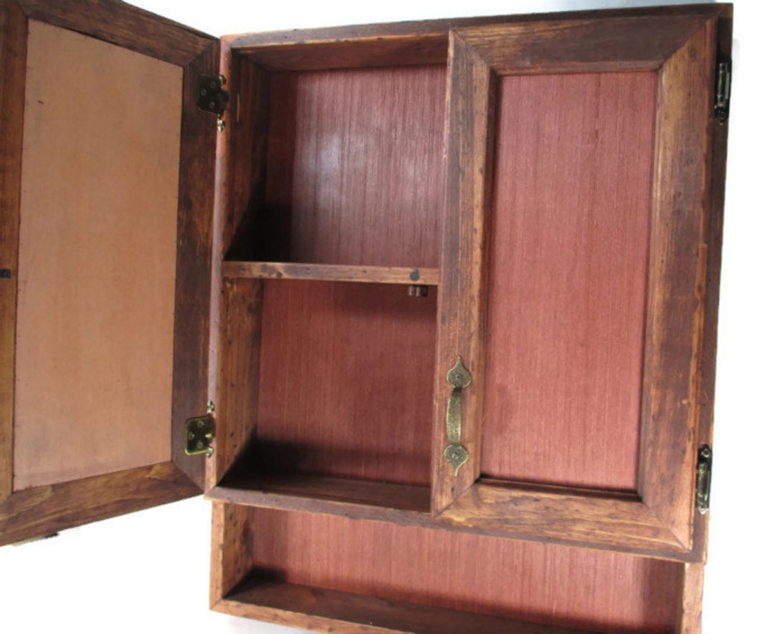 Rustic Furniture - Wood Cabinet - Red Oak - Office or Kitchen Decor - Etsy