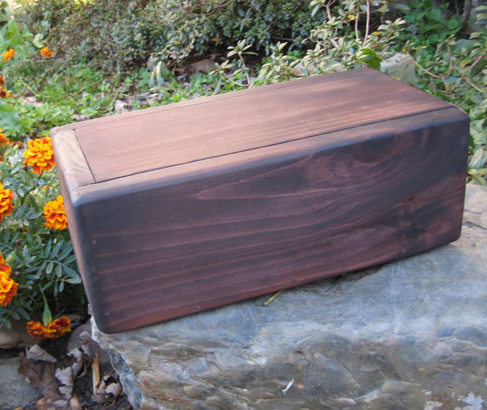 Dark Wood Box Candle Photo or Memory Keepsake Boxes | Etsy