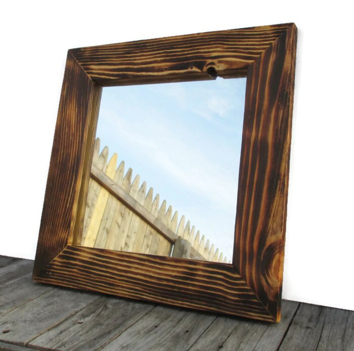 Rustic Wood Mirror Man Cave Industrial Mirrors Country - Etsy