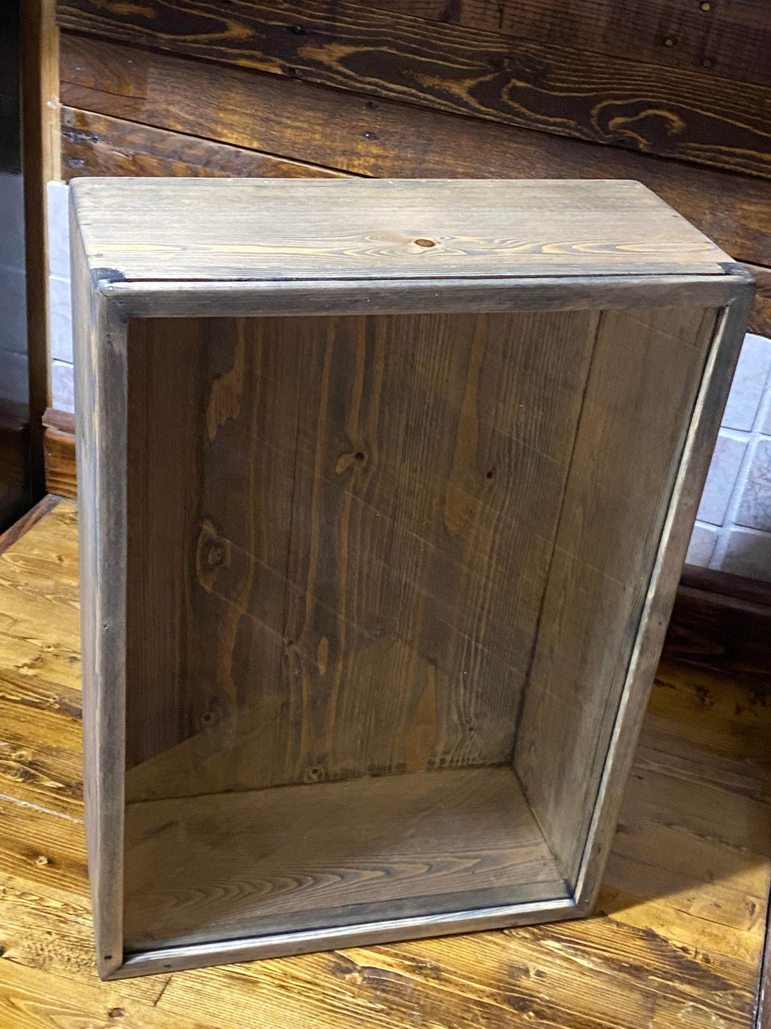 Standing Shadow Box - Rustic Display Case - Keepsake Box - Home Decor ...