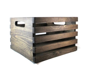 Wood Crate Storage - Etsy