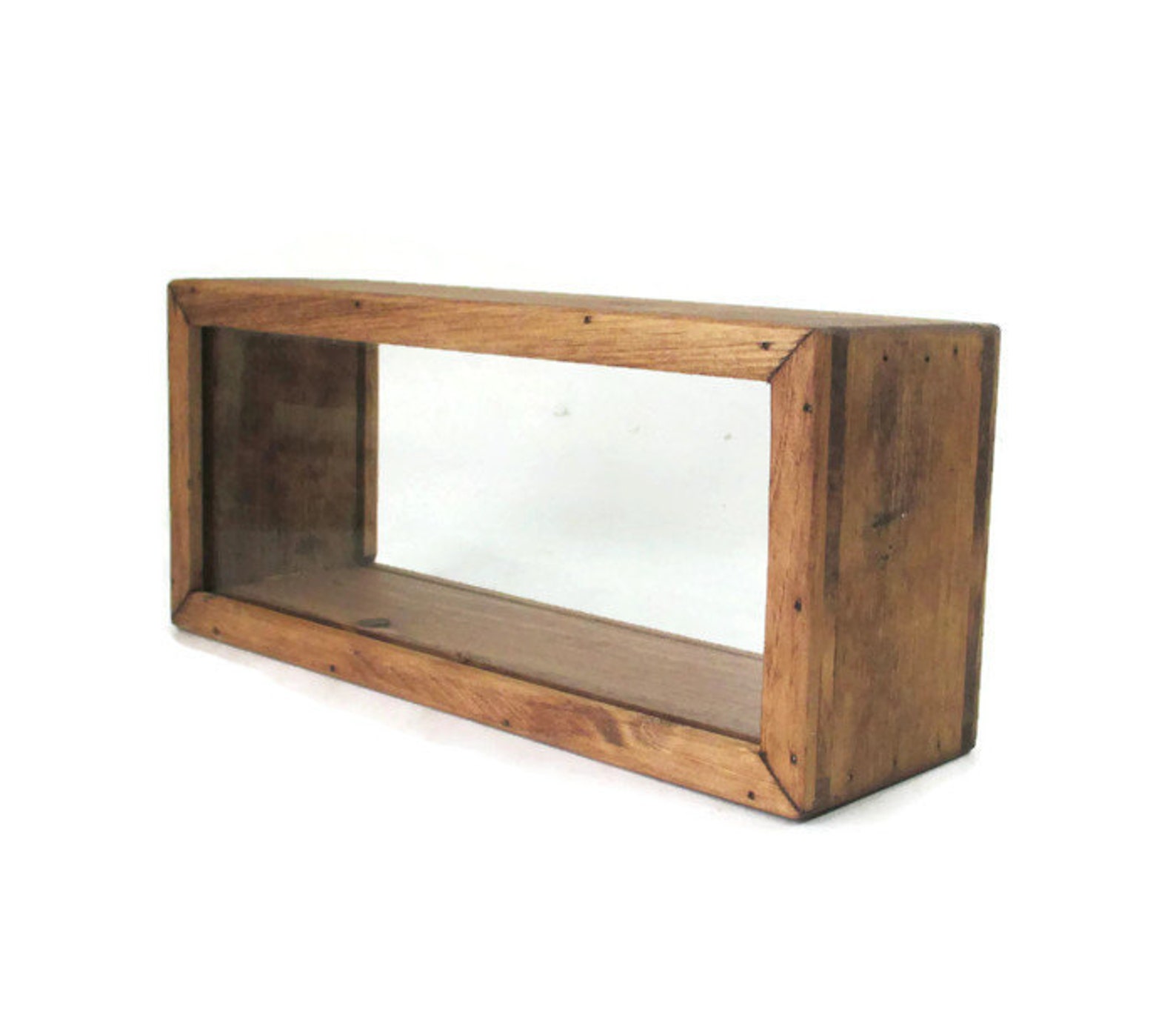 Standing Shadow Box - Rustic Display Case - Keepsake Box - Home Decor ...