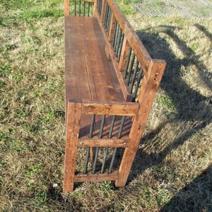 Extra Long Reclamed Wood Bench - Rustic Furniture for Indoor or ...