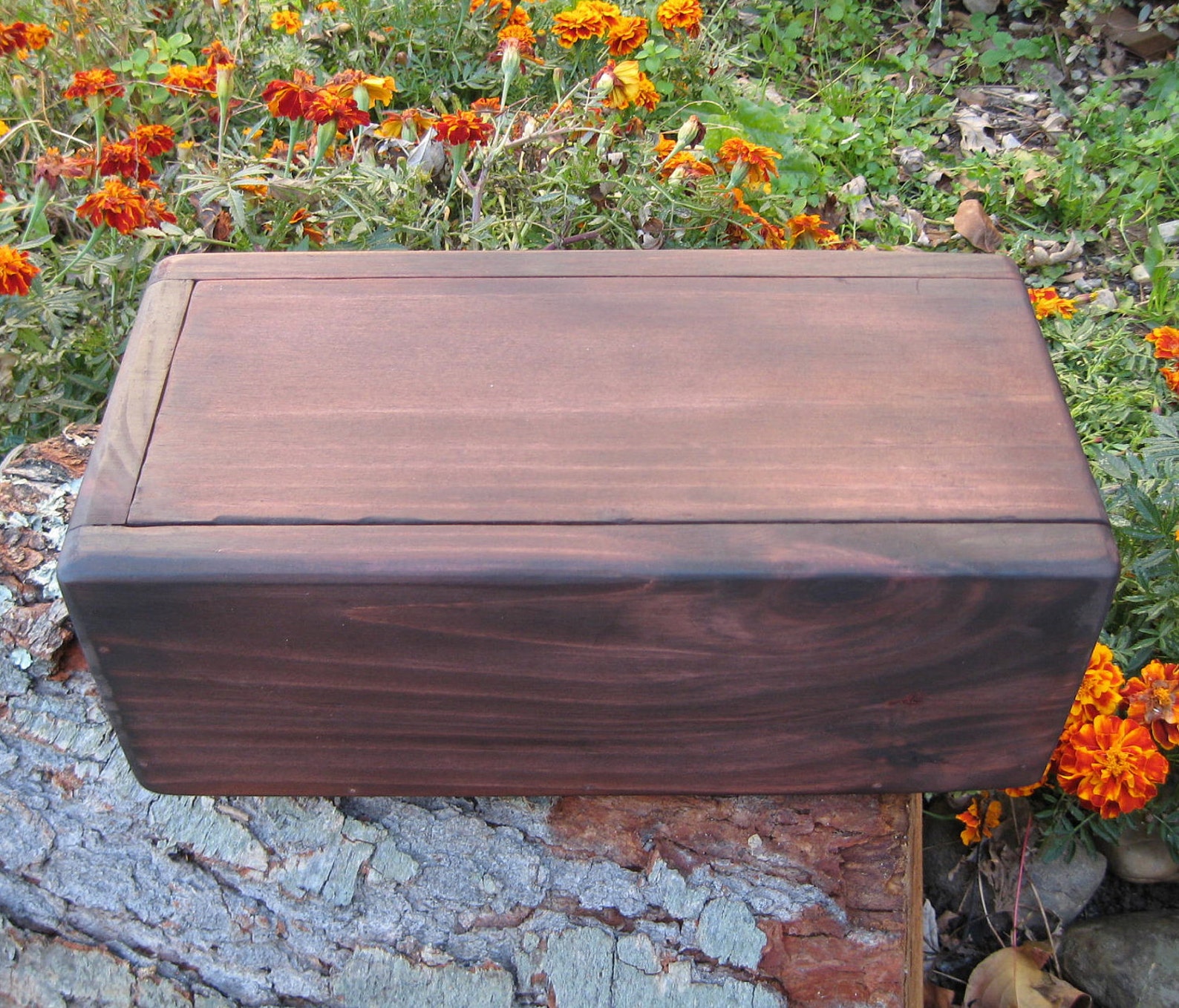 Dark Wood Box Candle Photo or Memory Keepsake Boxes | Etsy