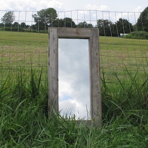 Rustic Mirror Made From Grey Reclaimed Wood - Long Mirrors - Etsy