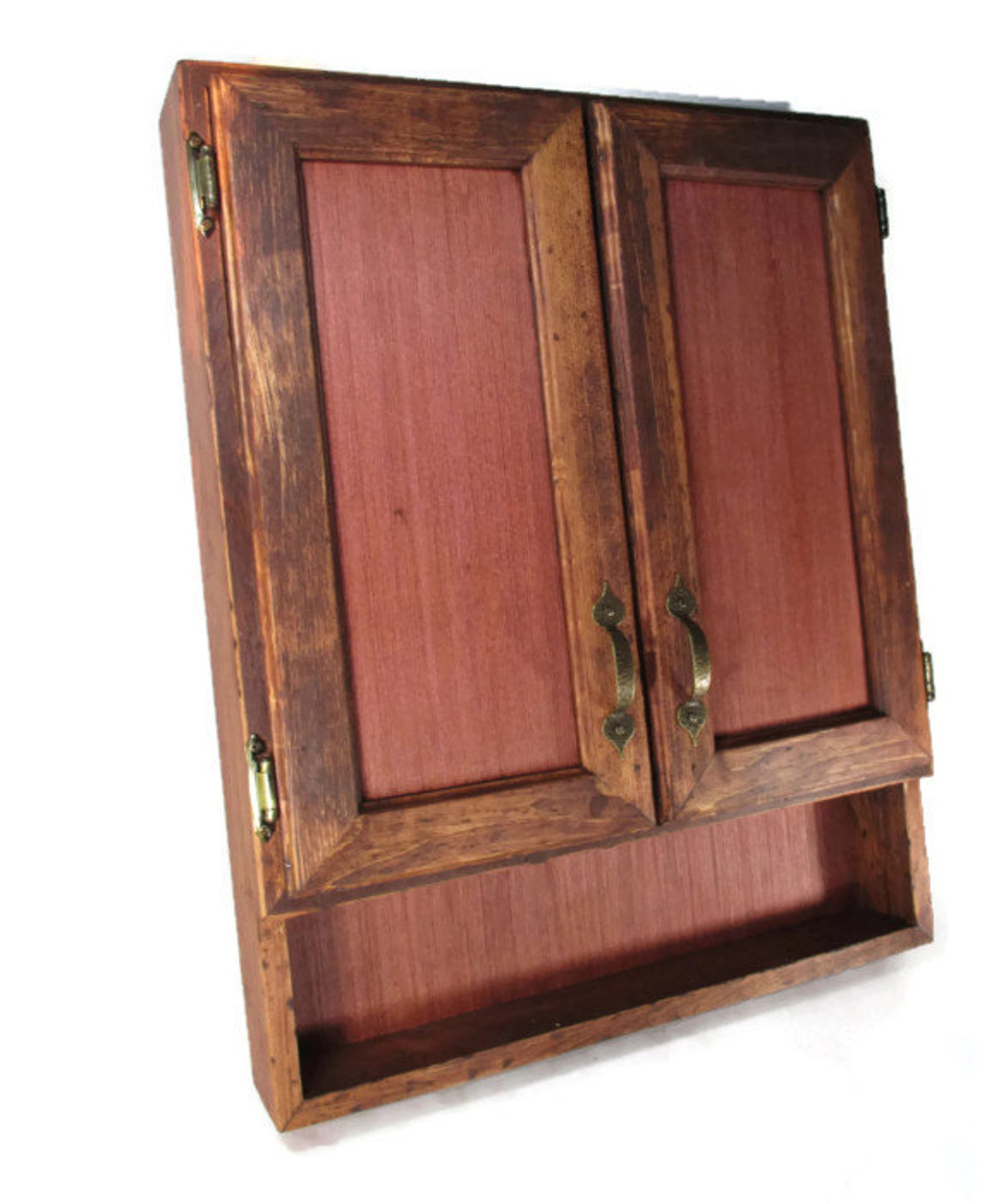 Rustic Furniture - Wood Cabinet - Red Oak - Office or Kitchen Decor - Etsy