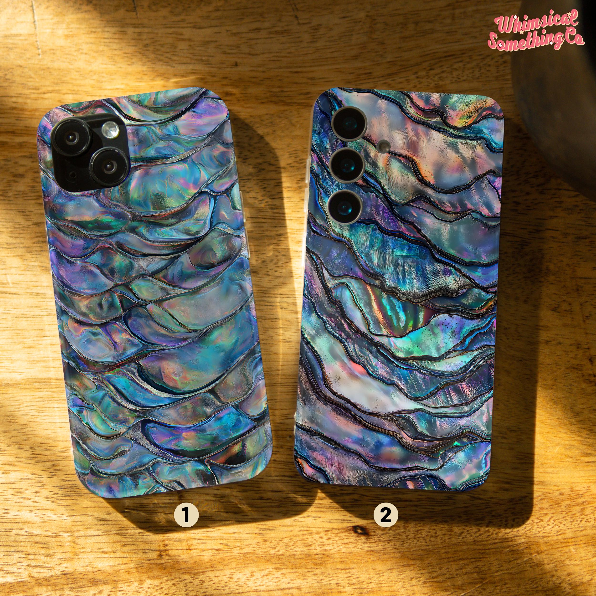 Abalone Shell Case for Samsung Galaxy A15 A55 S22 S24 Ultra Note 10 Plus Rainbow Samsung S23 S24 ...