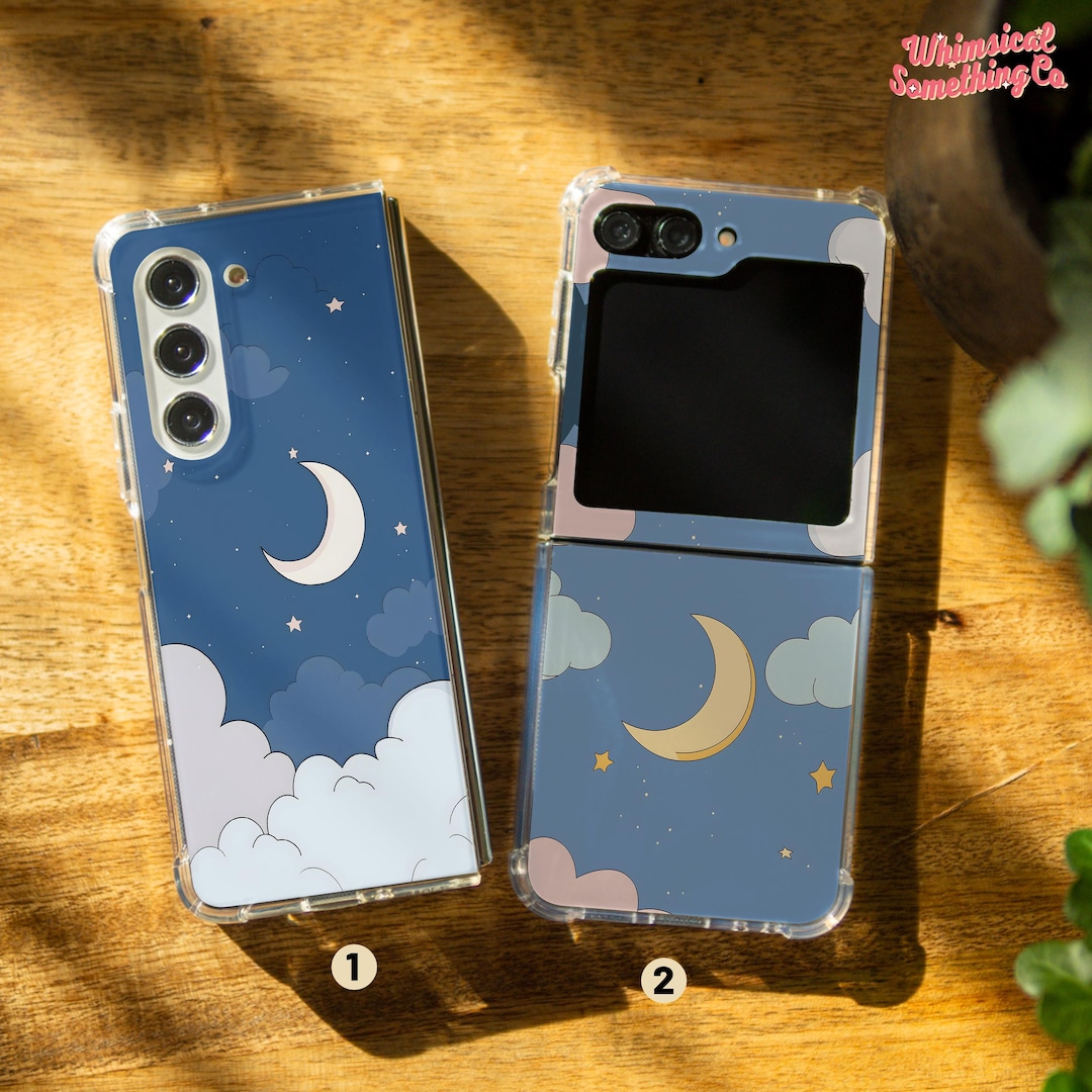 Moon and Stars Case for Samsung Z Flip 6 5 Samsung Z Fold 4 3 5g Moto ...