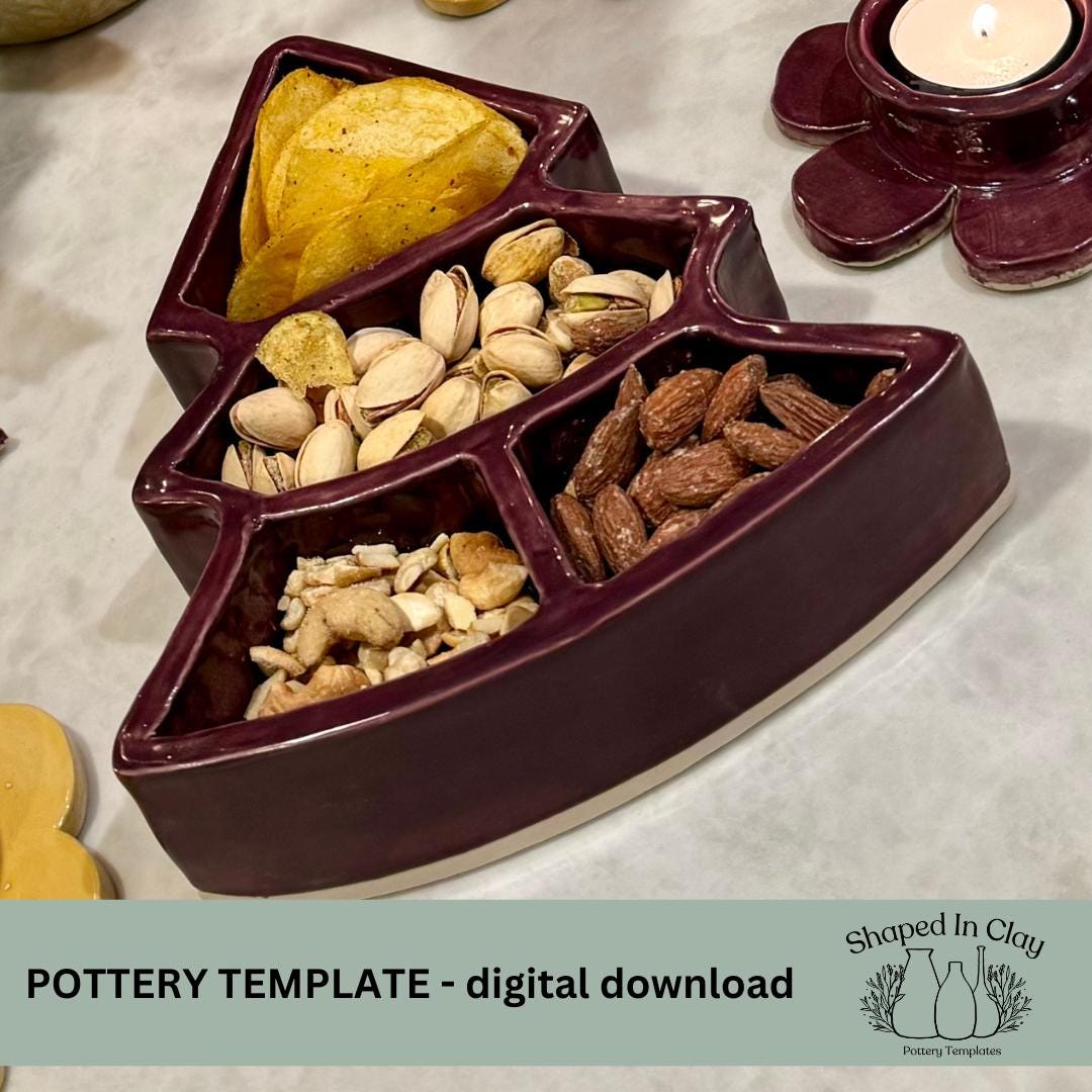 POTTERY TEMPLATE: Christmas Tree Snack Tray - Etsy