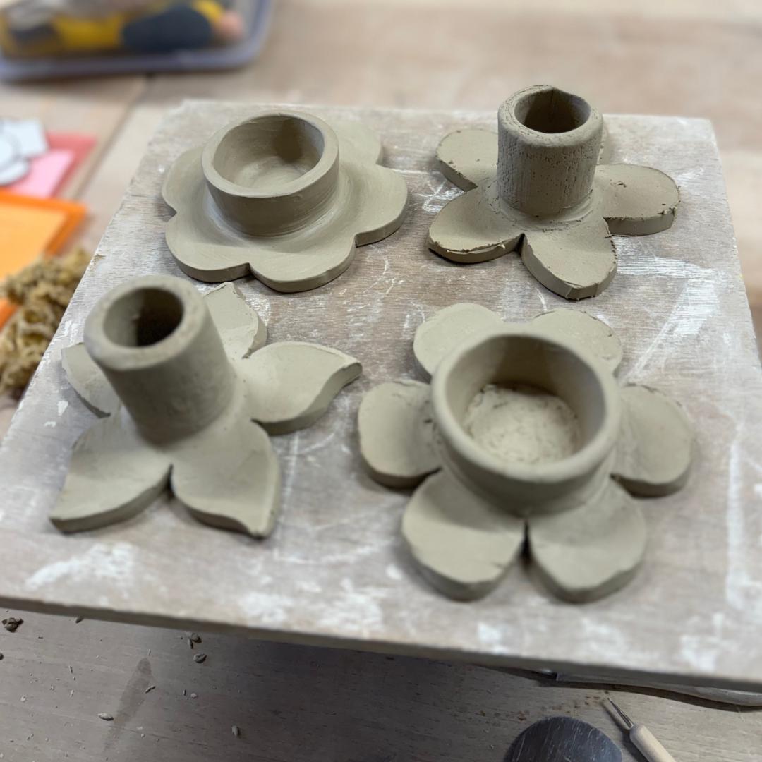 POTTERY TEMPLATE: Flower Candle Holders - Etsy