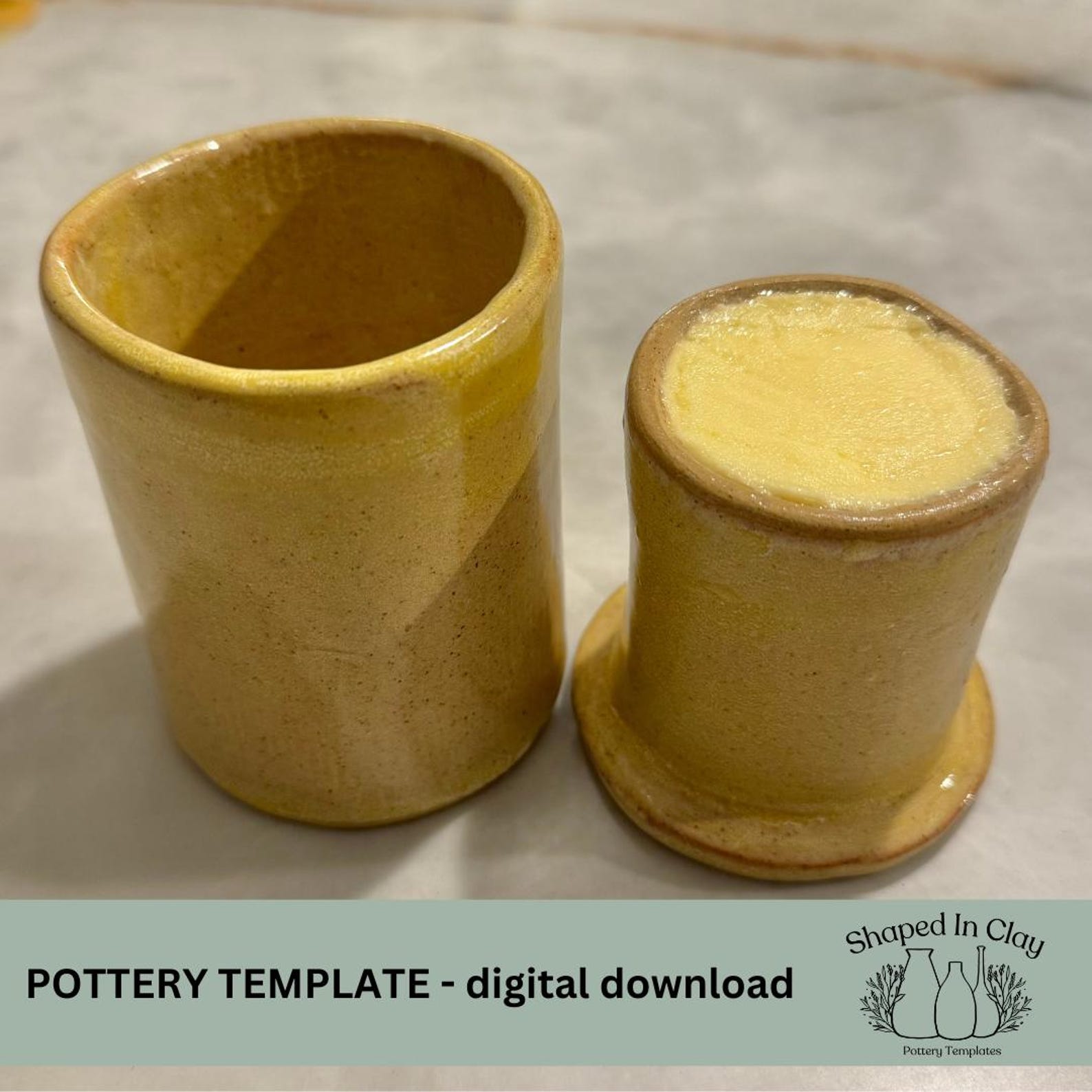 POTTERY TEMPLATE: French Butter Crock / Butter Keeper - Etsy