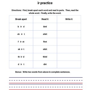 Phonics, Vowel Teams, R-controlled Vowels, Ai, Ay, Ow, Oa, Oe, Ie, Igh ...