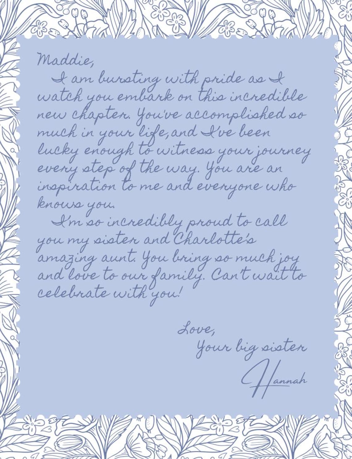 Personalized Letters to the Bride Book: Sentimental Wedding Keepsake - Etsy