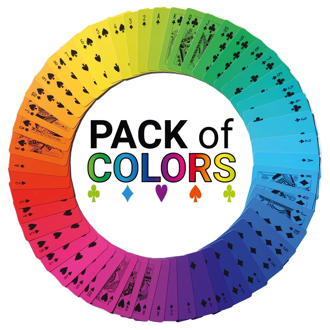 Pack of Colors, Color Gradient Playing Cards, Poker, Decoration, Color ...