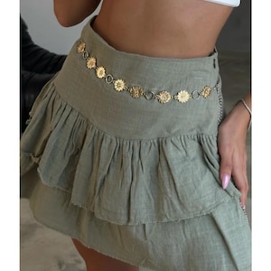 Gold Daisy Chain Belt: Bohemian Floral Waist Jewelry - Etsy