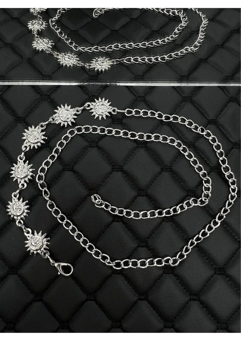 Sun Chain Belt: Gold or Silver Boho Waist Chain, Handmade in Turkey - Etsy