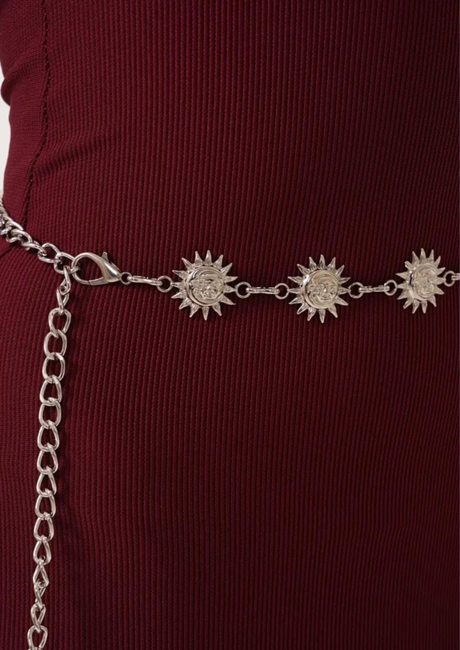 Sun Chain Belt: Gold or Silver Boho Waist Chain, Handmade in Turkey - Etsy