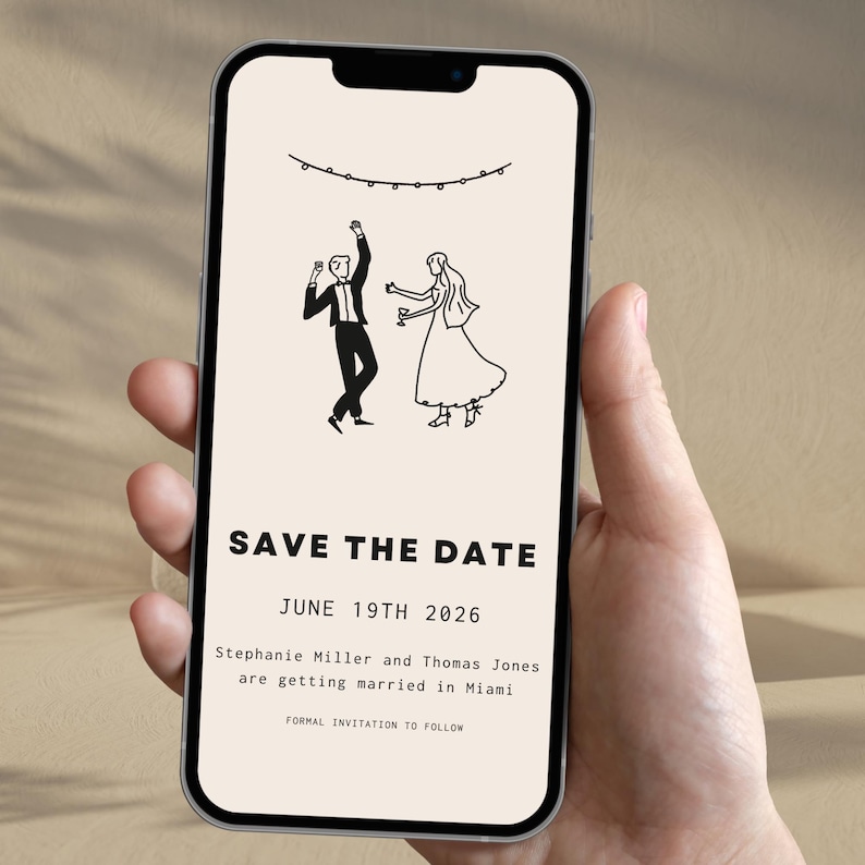 Funny Save the Date Evite Template Digital Wedding Invitation Editable ...