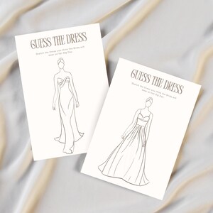 Guess the Dress Game – Bridal Shower Game +bonus Game Bachelorette ...