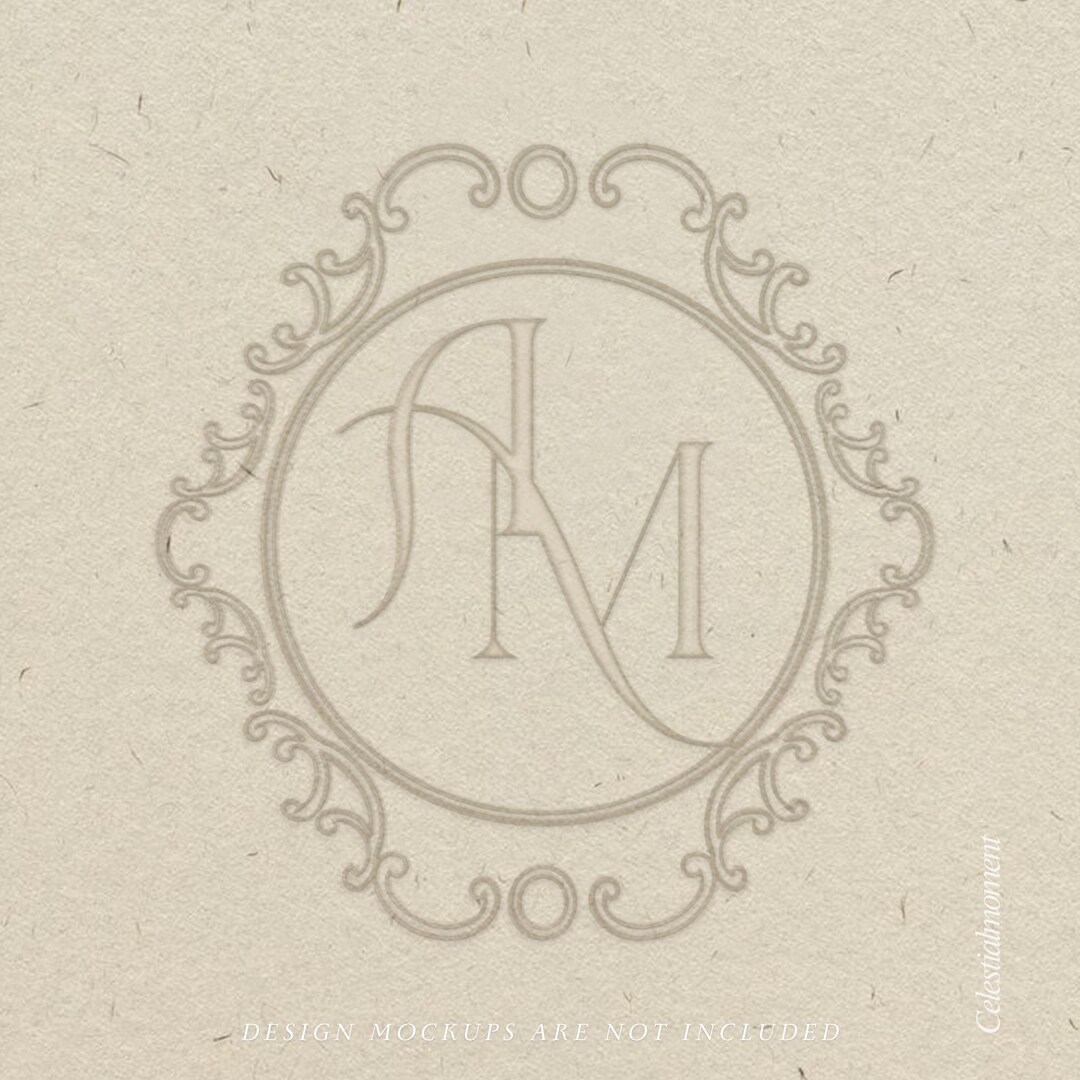 Elegant Couple Initials Wedding Monogram: Editable Canva Template ...