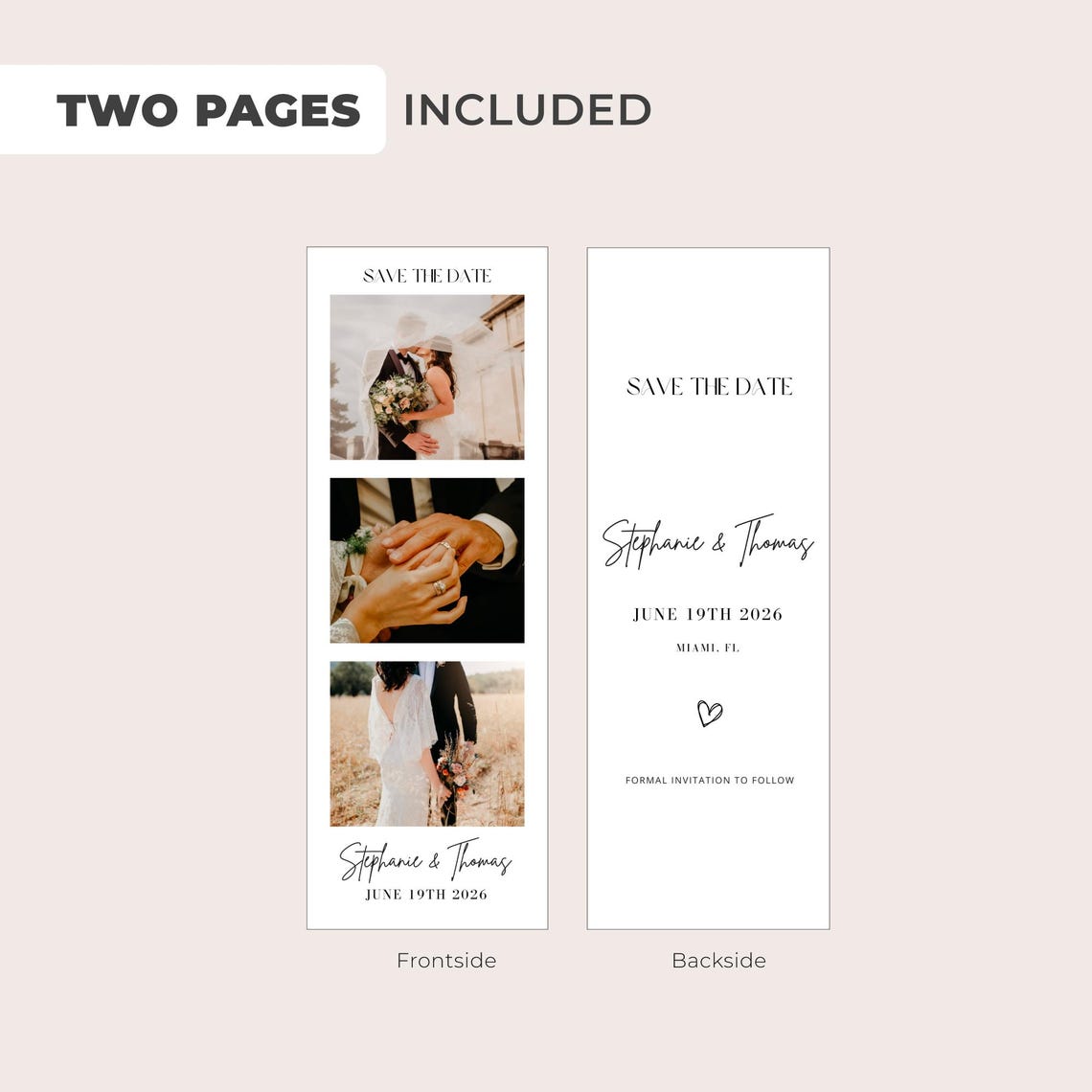 Polaroid Photo Strip Save the Date Polaroid Photo Wedding Invitation ...