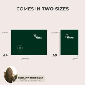 Classy Green Menu, Minimalist Canva Menu Template, Customizable Bar ...