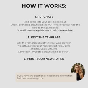 Classy Newspaper Wedding Program Template, Editable Wedding Newspaper ...