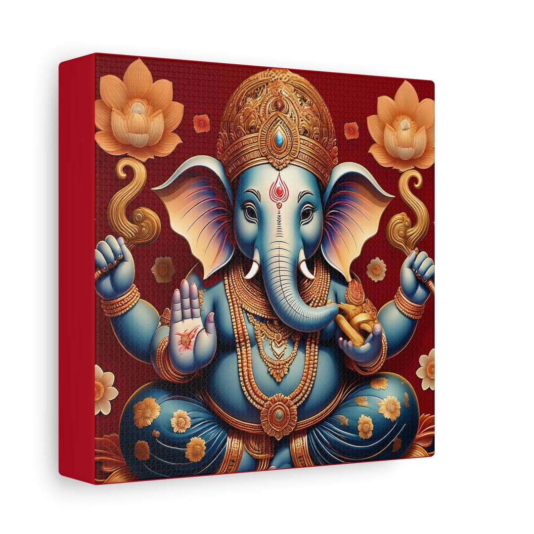 Ganesha Art Print Lord Ganesha Painting Floral Ganesha Gift for Ganesha ...