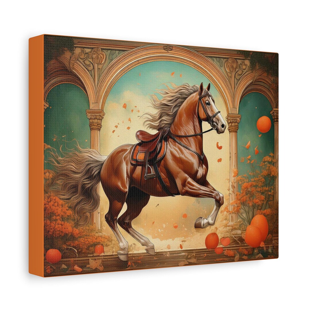Stallion Painting Galloping Horse Art Gift for Horse Lover Art Horse ...