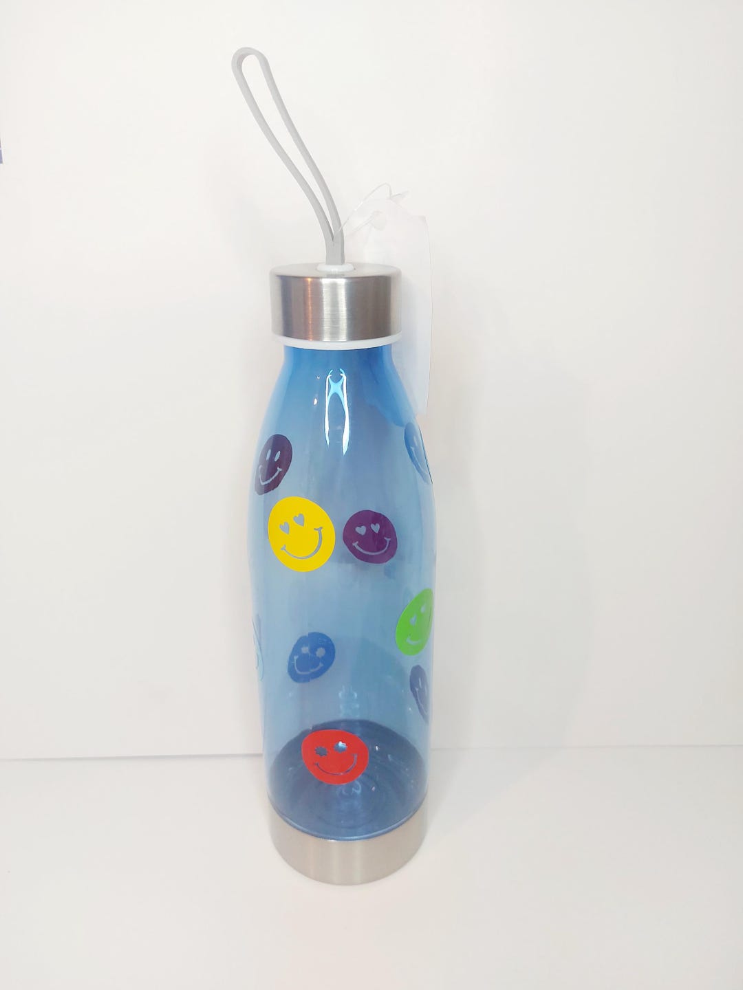 22 Oz Happy Face Water Bottle - Etsy