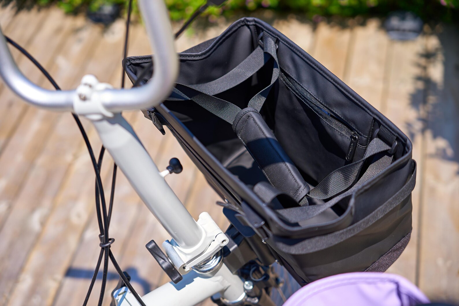 Original Convertible Front Bag Carrier for Brompton Bikes Glossy Black ...