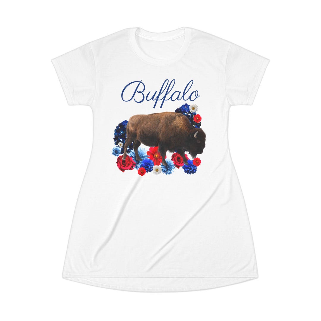 Buffalo Floral T-shirt Dress, Boho Style Dress, Casual Summer Dress ...