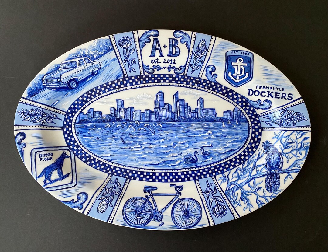 Personalized Platter Vintage Style House Family Platter Custom Plate ...