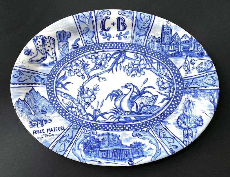 Personalized Platter Vintage Style House Family Platter Custom Plate ...