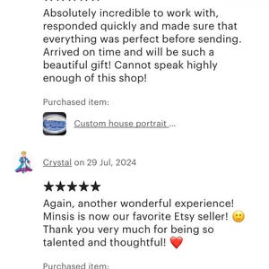 House Portrait Painting Platter Hand-painted Personalized Plate Vintage ...