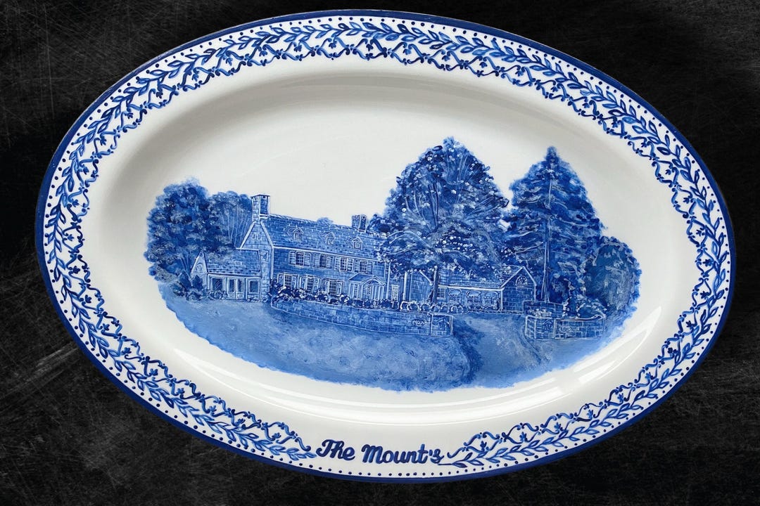 Custom Hand-painted Porcelain Wedding Venue Decorative Platter ...
