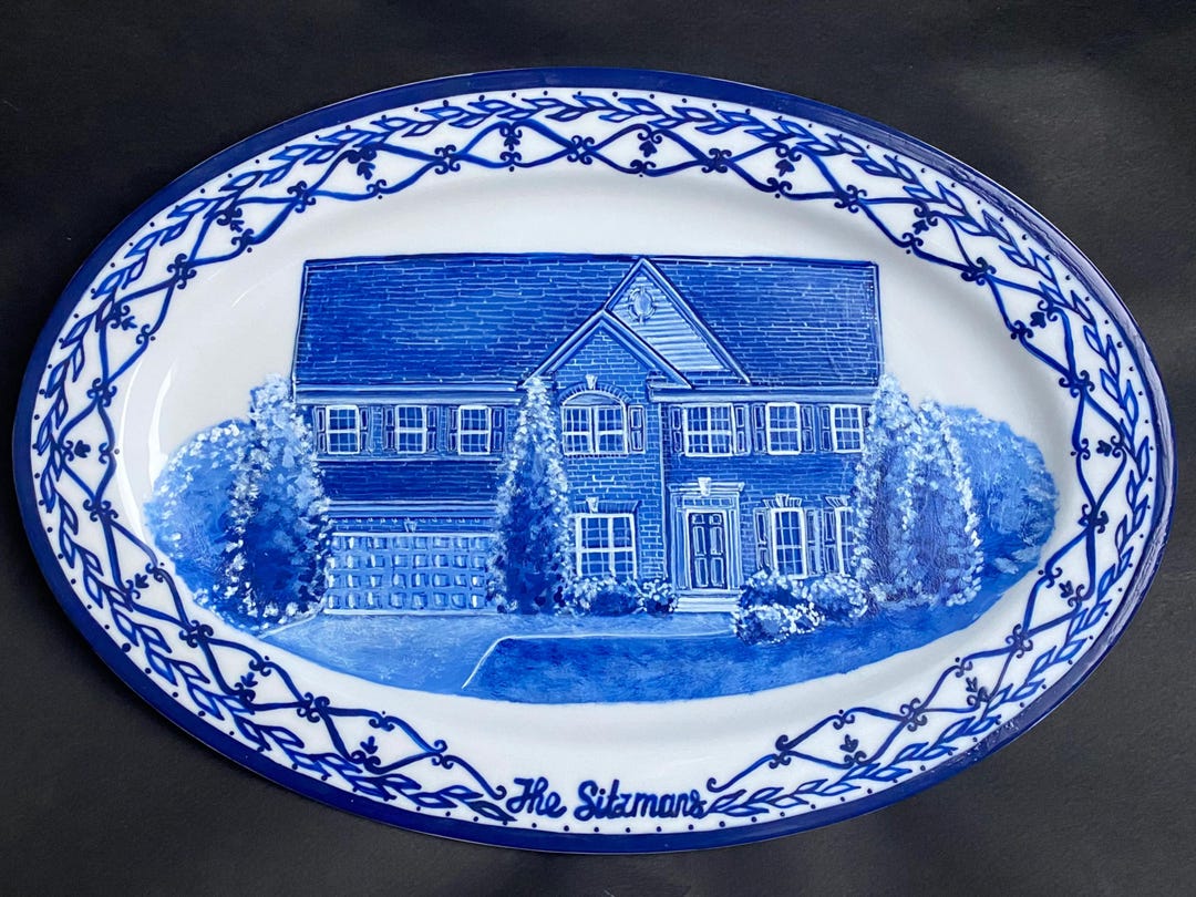 Custom Hand Painted Porcelain Wedding Venue Decorative Platter ...