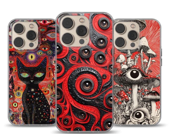 Gore Eyeball Phone Case Creepy Eyes Cover Fit for iPhone 16 15 14 13 12 ...